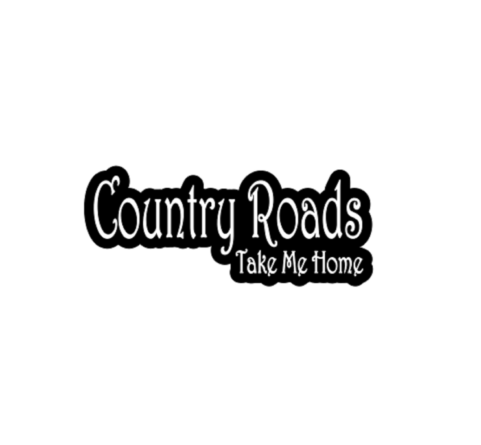 Country Roads Take Me Home John Denver Stickers Decal Laptop Car ...