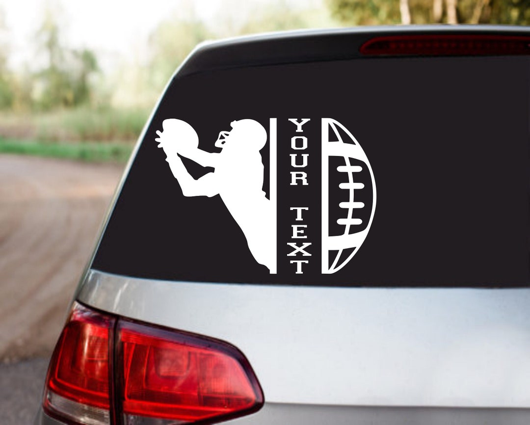Customizable Football Player Name Decal, Sports Decal, Personalized ...