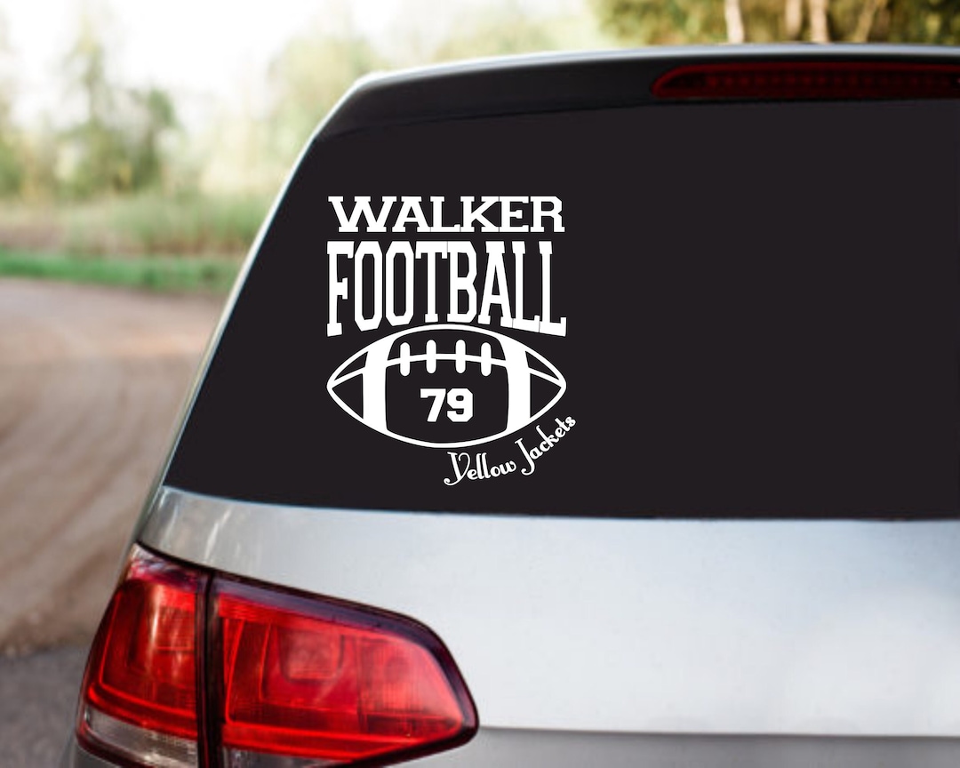 Custom Football Window Decal, Football Car Decal, Custom Football Decal ...