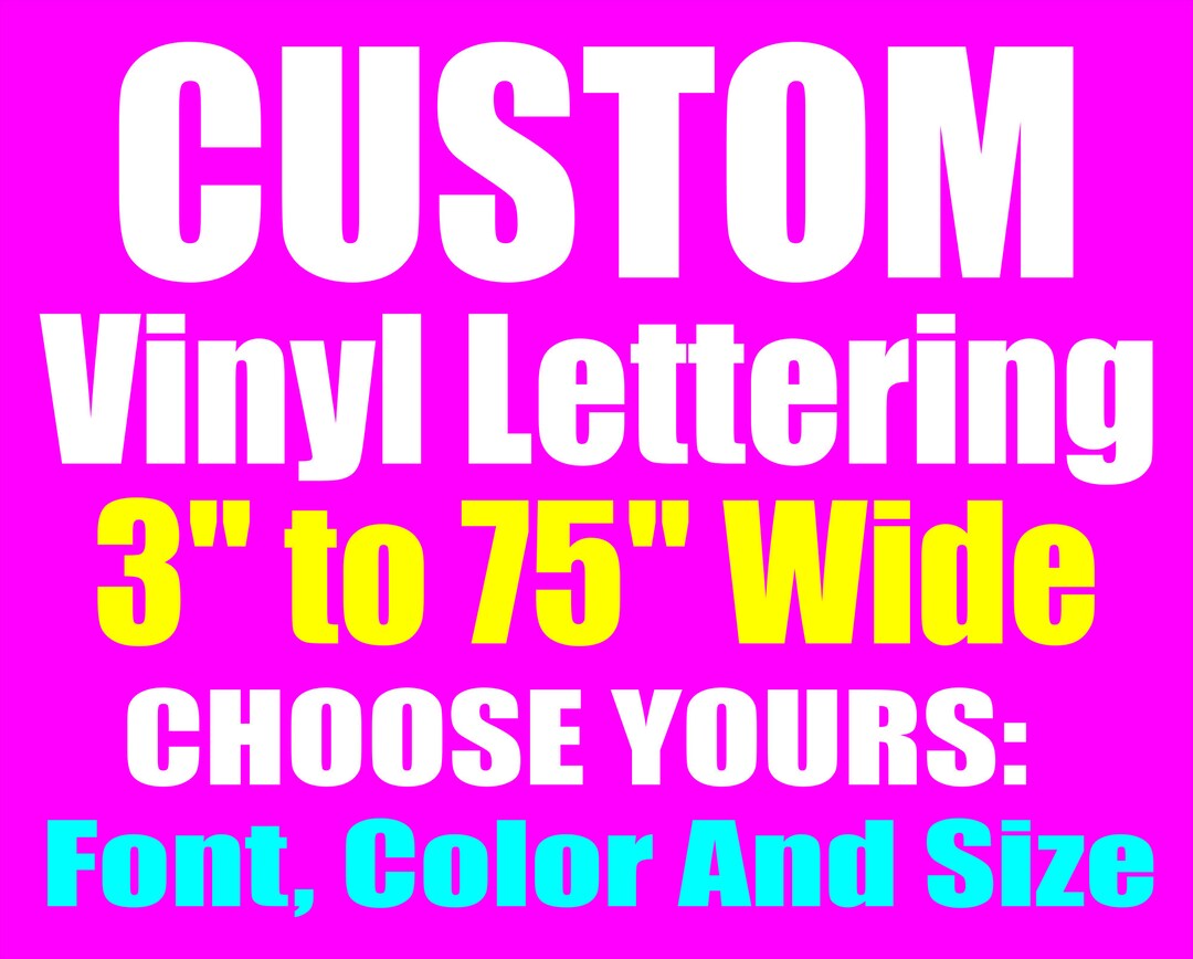 Custom Windshield Decals Word and Number Car Truck Personalized Window ...