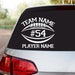 Football Window Decal | Personalized Sports Team | Decal Sticker | Team ...