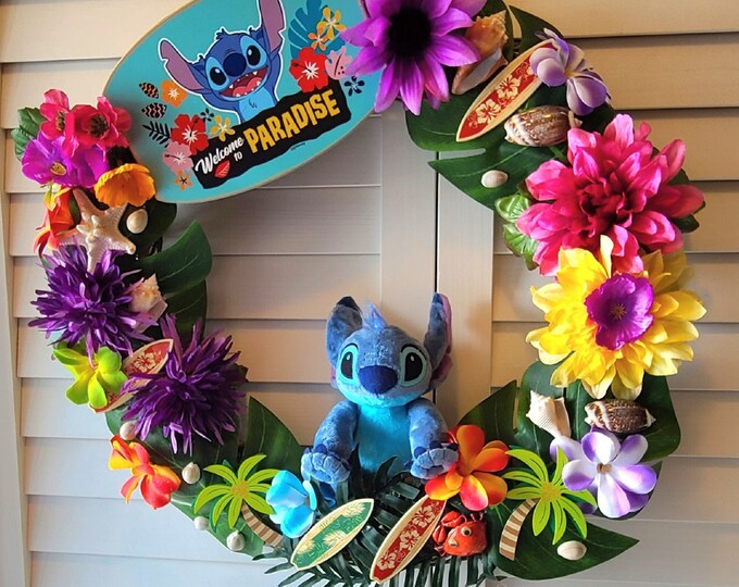 Stitch, Disney Stitch Wreath, Stitch Wreath, Lilo and Stitch, Stitch ...