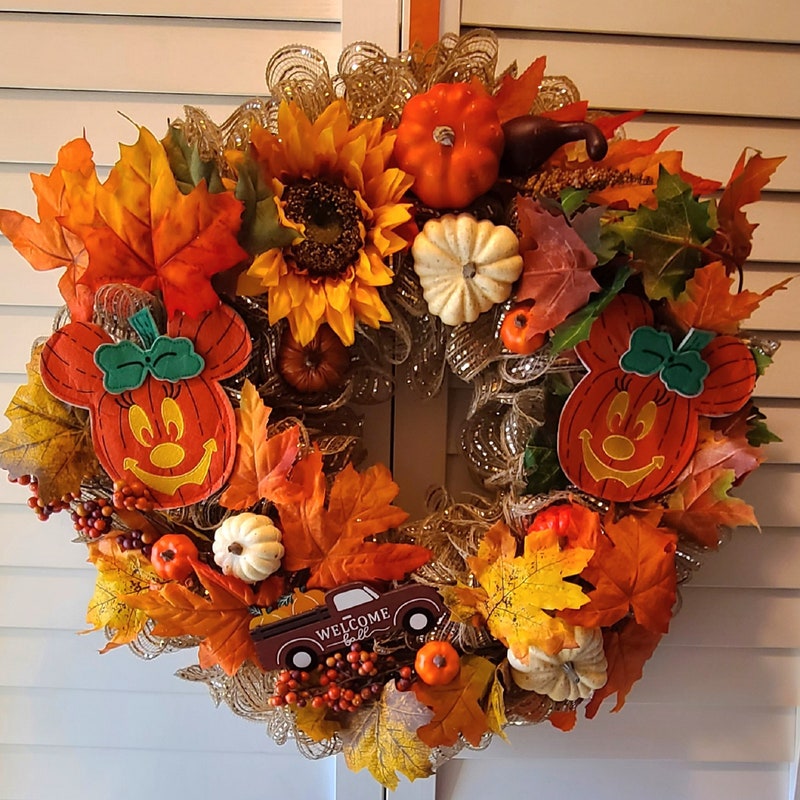 Fall Mickey Wreath - Etsy