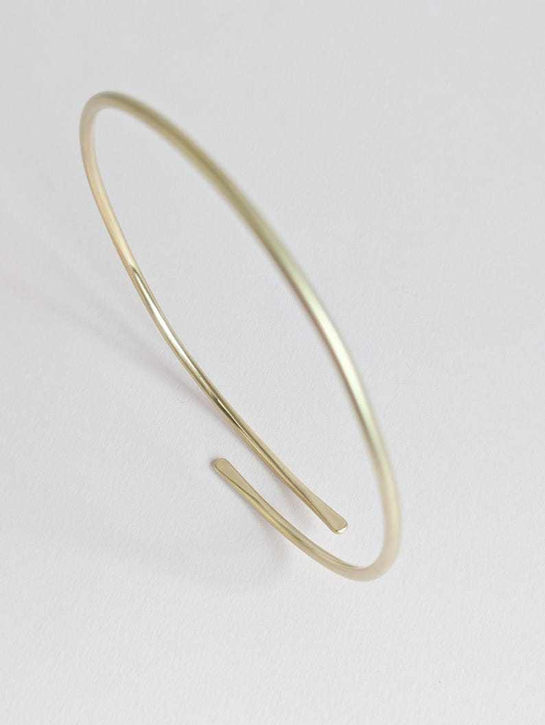 Handcrafted Upper Arm Cuff Bangle | Adjustable Gold Brushed Brass ...
