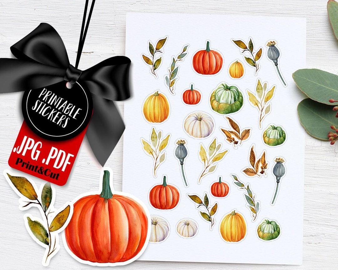 PRINTABLE Fall Stickers Digital Autumn Stickers Printable Planner ...