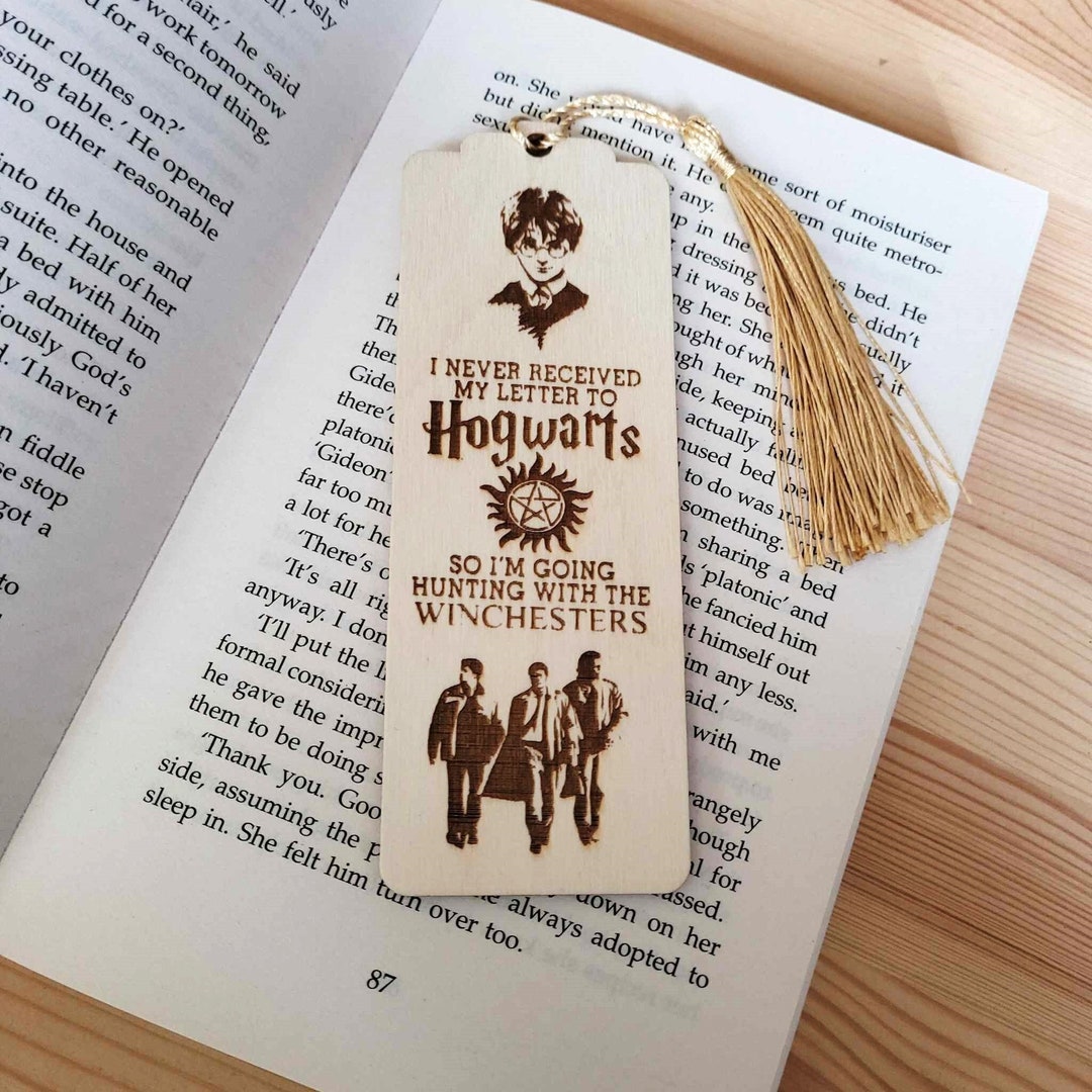Wood Bookmark. Harry Potter Inspired. Supernatural Inspired. the ...