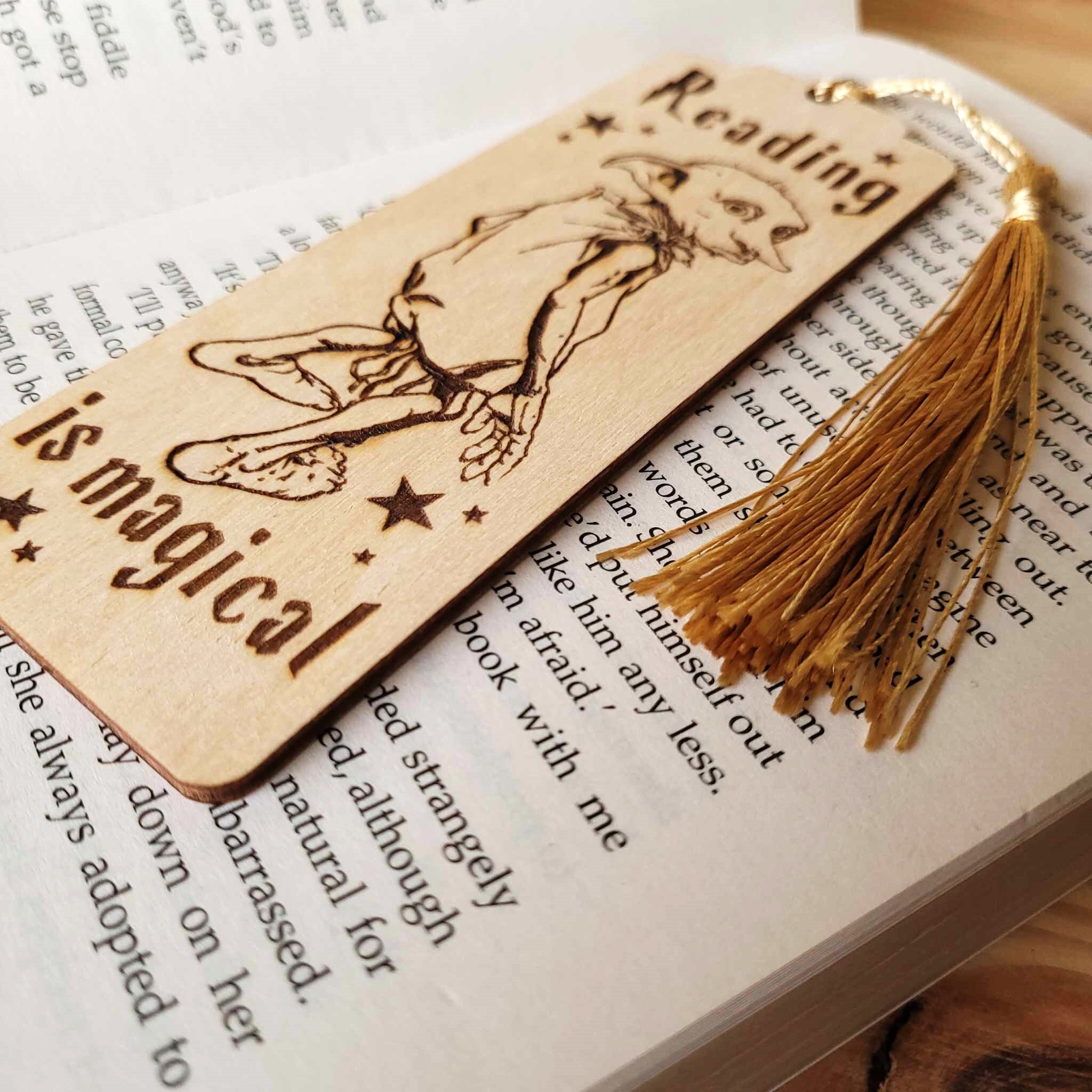 Wood Bookmark. Dobby Inspired. Harry Potter Fans. Reading is Magical ...