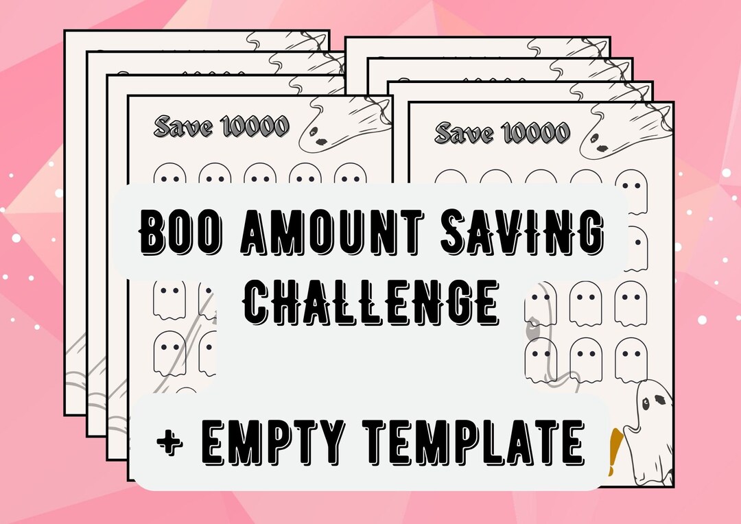Boo Amount Savings Challenge PRINTABLE for Cash Binders - Etsy