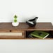 Floating Console Table With Rattan Drawer and Shelf ,entryway Table ...