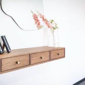 Floating Console Table With Three Drawers ,entryway Table, Hallway ...