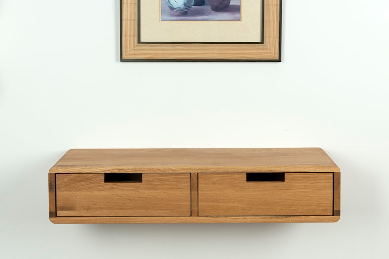 Floating Console Table With Two Drawers entryway Table - Etsy