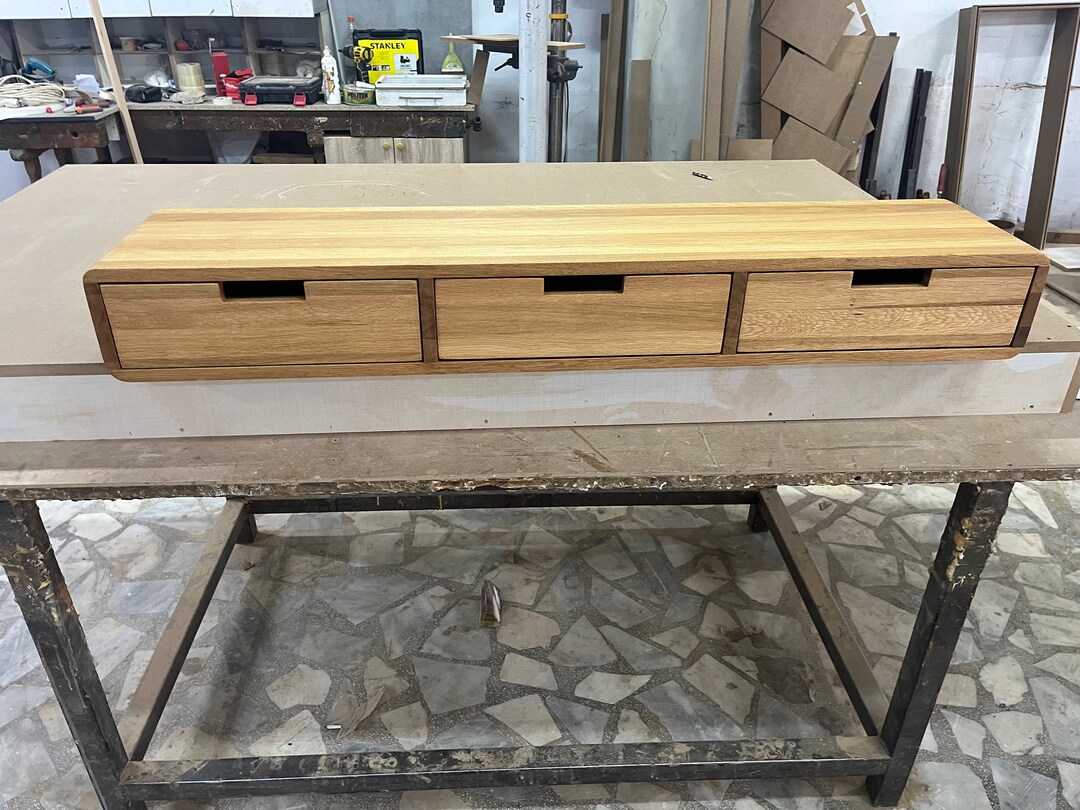 Floating Console Table With Three Drawers entryway Table - Etsy