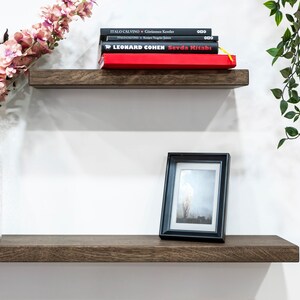Custom Floating Shelves,modern Wooden Floating Shelves, Solid Oak ...
