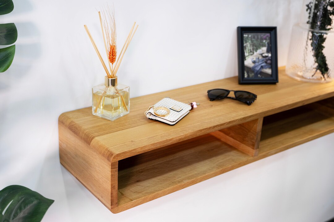 Floating Console Table, Entryway Table, Hallway Wooden Table, Floating ...