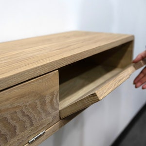 Floating Console Table With Two Drop Down Door ,entryway Table, Hallway ...