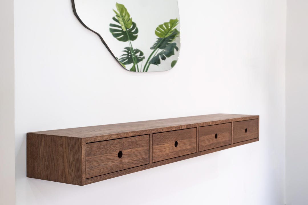 Floating Console Table With Four Drawers ,entryway Table, Hallway ...