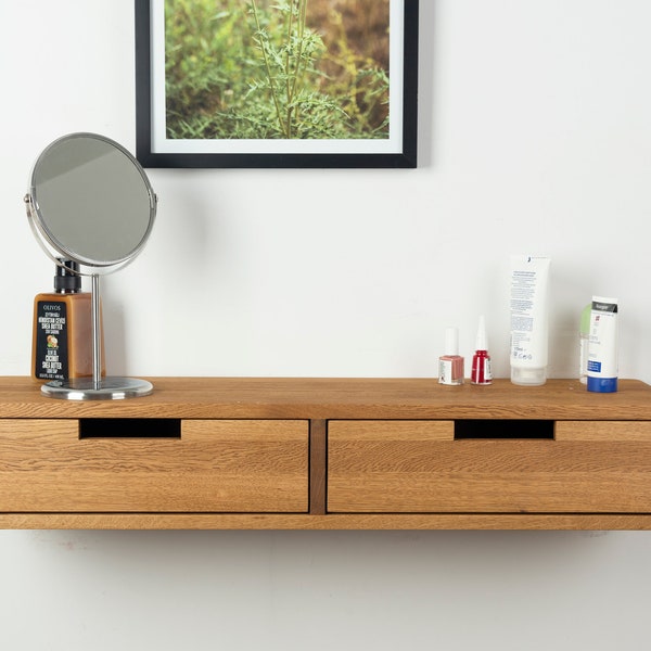 Floating Makeup Vanity With Drawers - Etsy