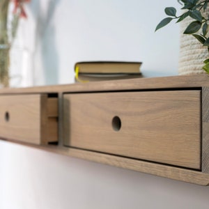 Floating Console Table With Three Drawers ,entryway Table, Hallway ...