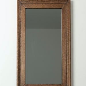 Handcrafted Oak Wall Mirror: Modern Solid Wood Frame, Vertical ...