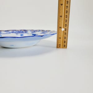 Antique Ridgway Ebor Flow Blue Soup Bowl, Floral Scrollwork With ...