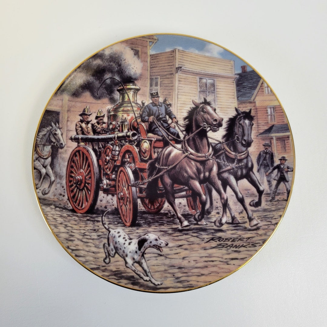 1908 Waterous 800 GPM Steam Pump Collectors Plate, the Firefighters ...