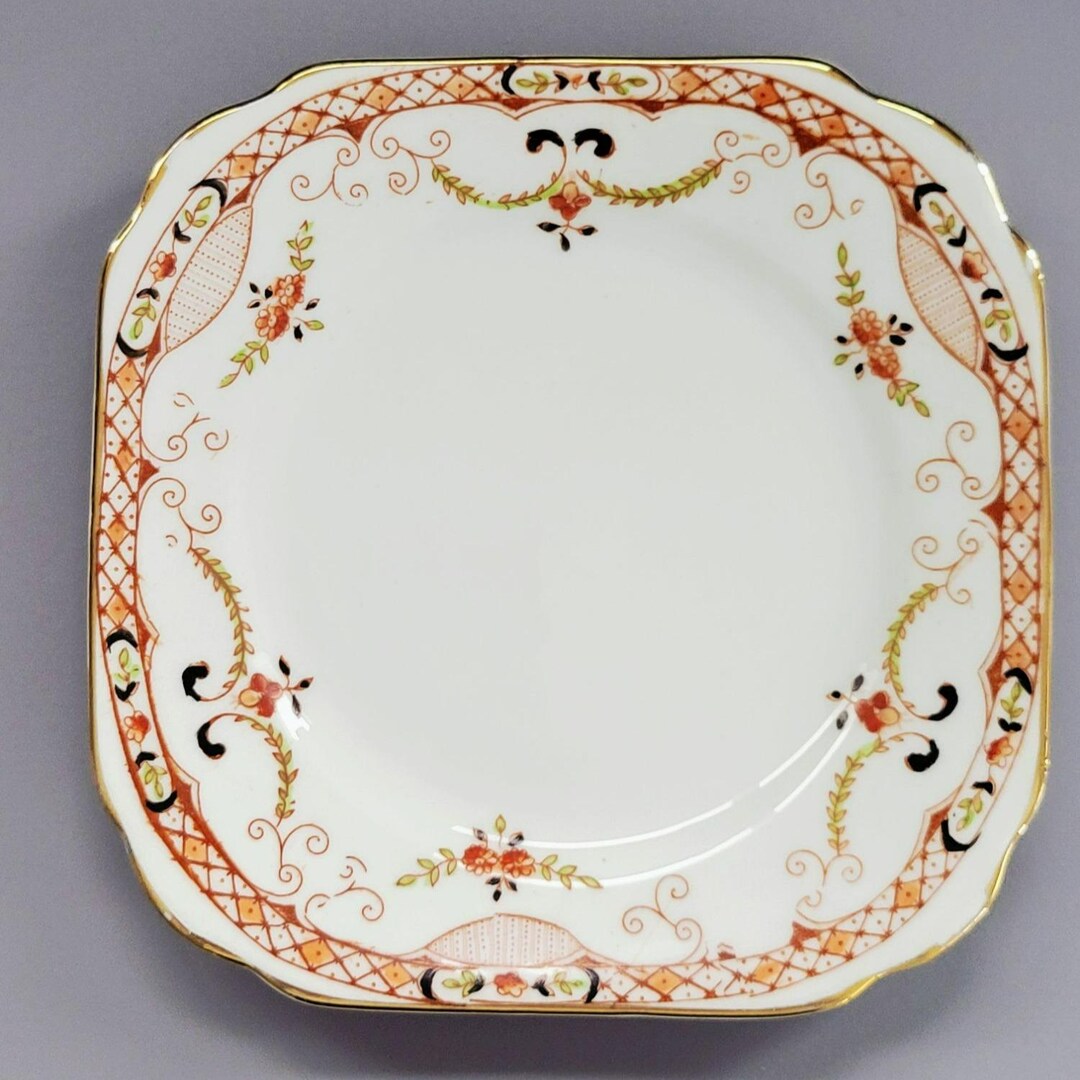Vintage Samuel Radford IRENE Square Bread Plate C1924-55 Fenton England ...