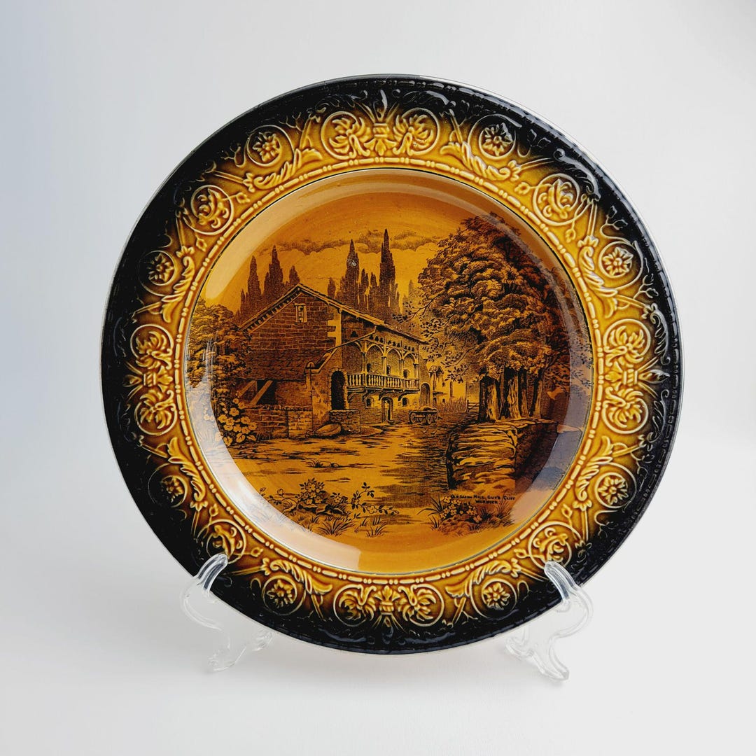 Devon Ware Fieldings British Town Scene 13" Platter Old Saxon Mill Guys ...