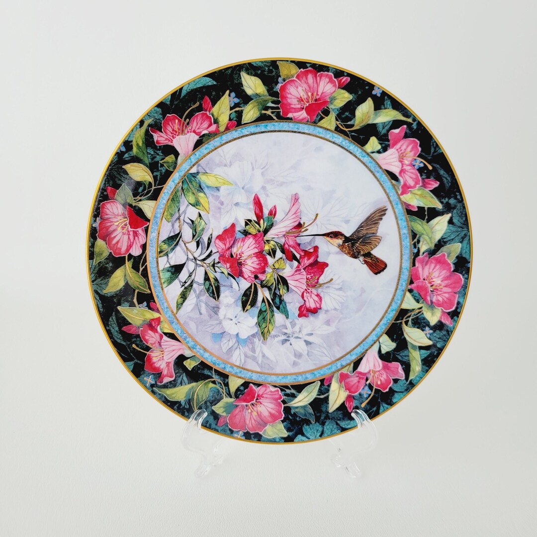 Royal Doulton Ruby Topaz Hummingbird Plate, Franklin Mint Heirloom Bird ...