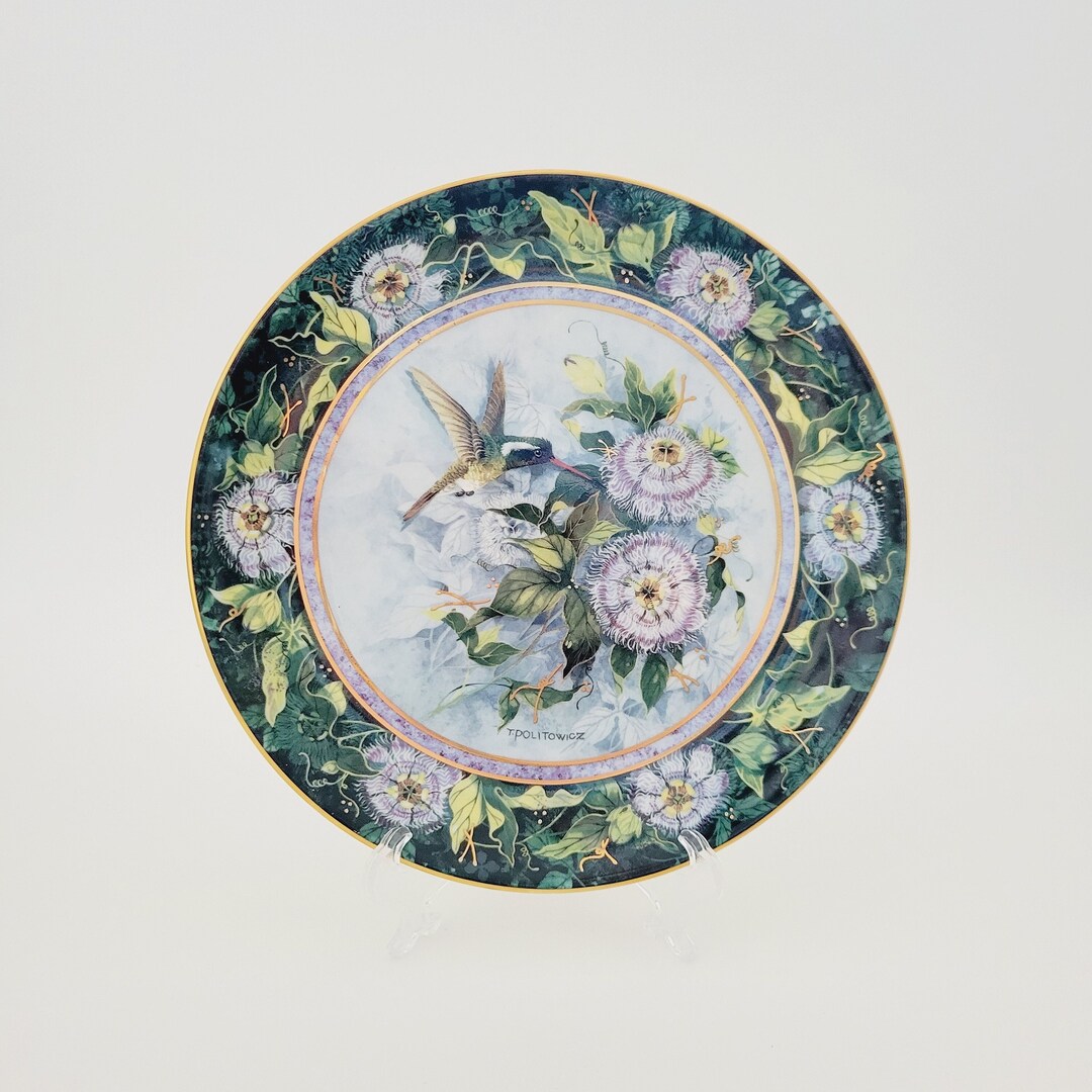 Royal Doulton Hummingbird Plate, the White Eared Hummingbird, Franklin ...