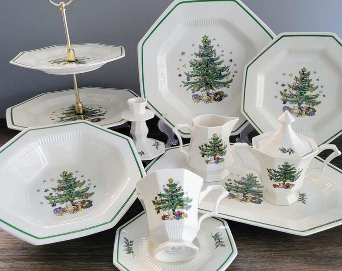 Nikko Christmas Dishes, Classic Collection C1979-83 Octagonal Shape ...