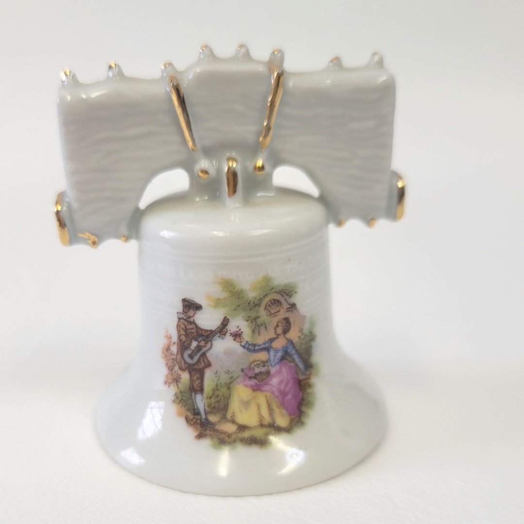 Limoges France Courting Couple Miniature Church Bell, Vintage Hand ...