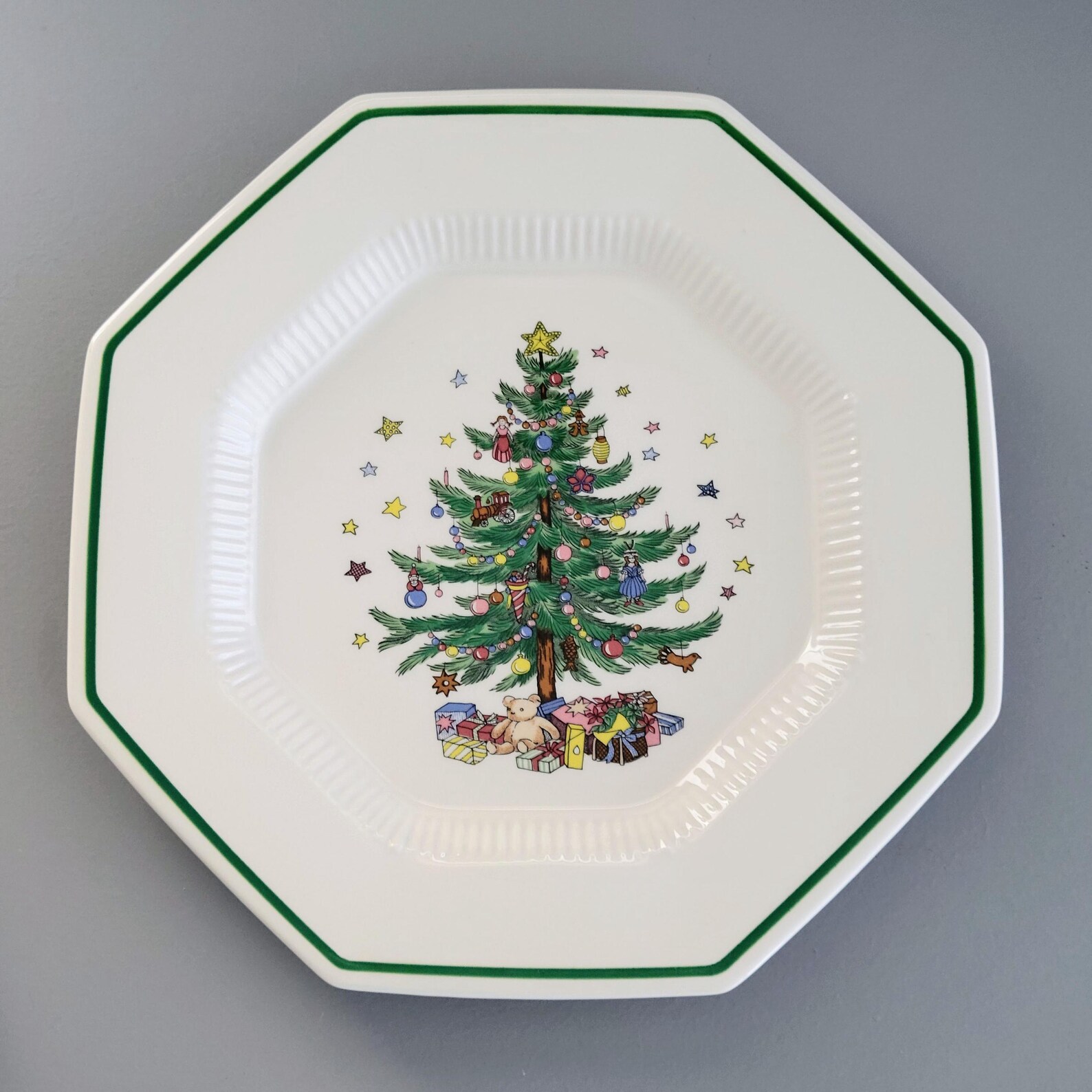 Nikko Christmas Dishes, Vintage C.1990s Octagonal Shape, Christmastime ...