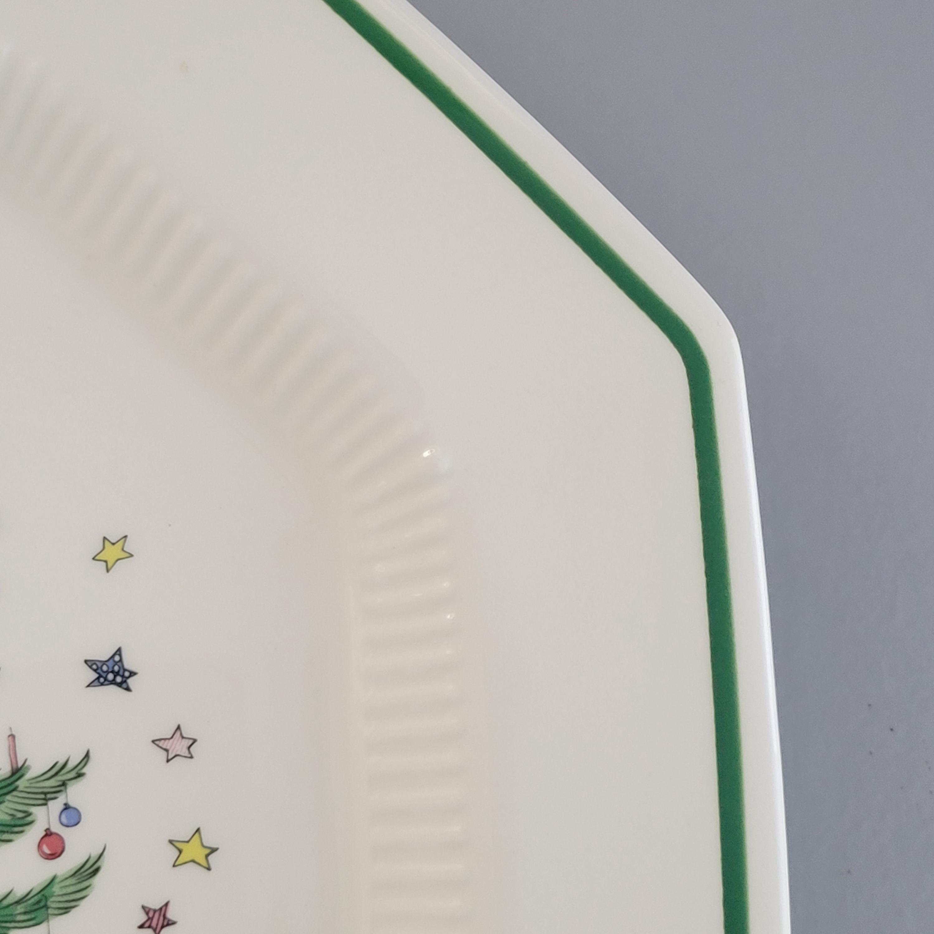 Nikko Christmas Dishes, Vintage C.1990s Octagonal Shape, Christmastime ...