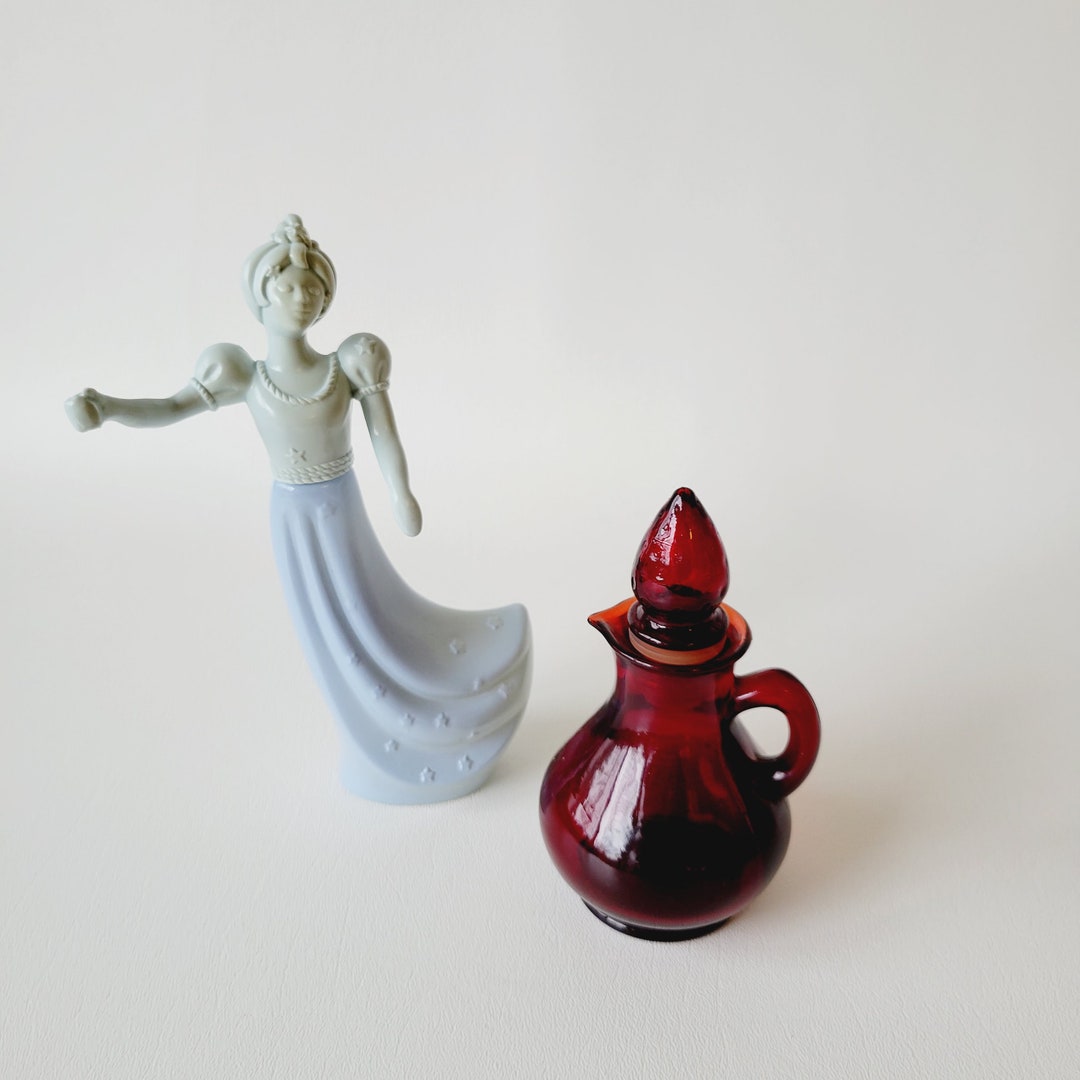 Avon Glass Bottles, CHOICE of Blue Lady or Ruby Red Decanter, Empty ...