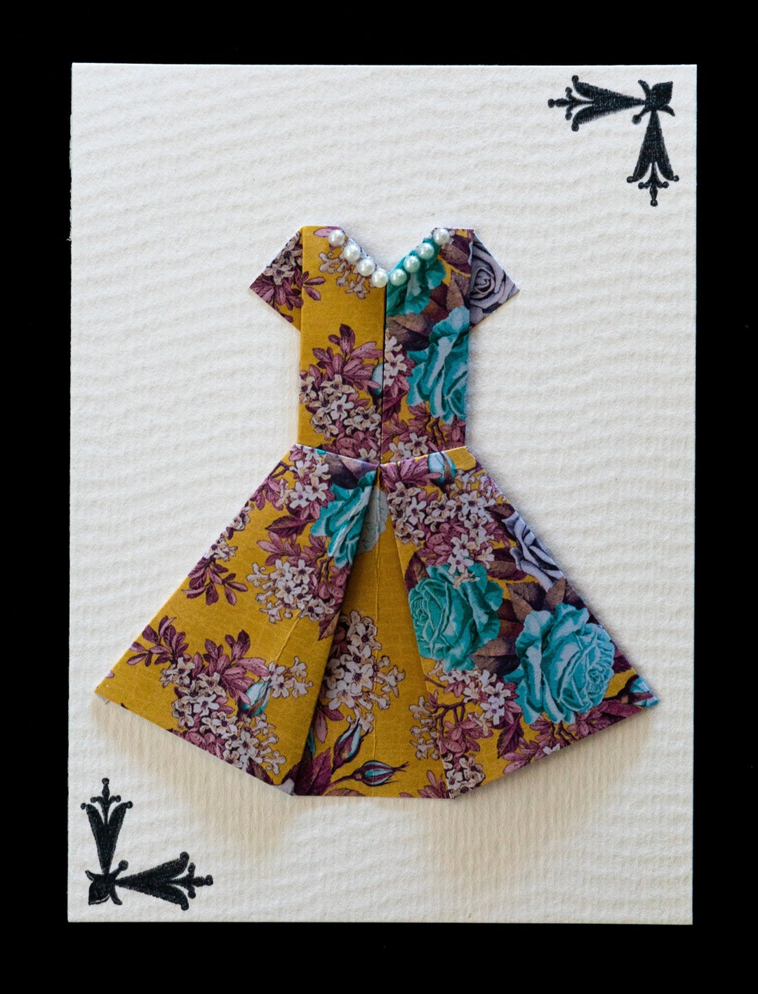 Origami Dress Card ***SINGLES*** - Etsy