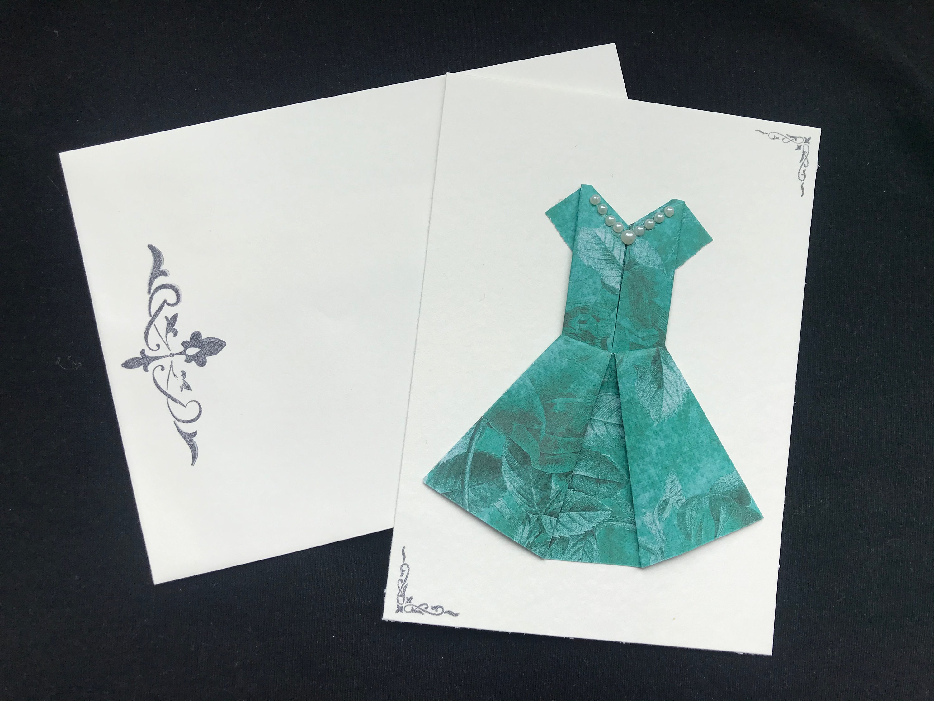 Origami Dress Cards ***BOX OF 5*** - Etsy