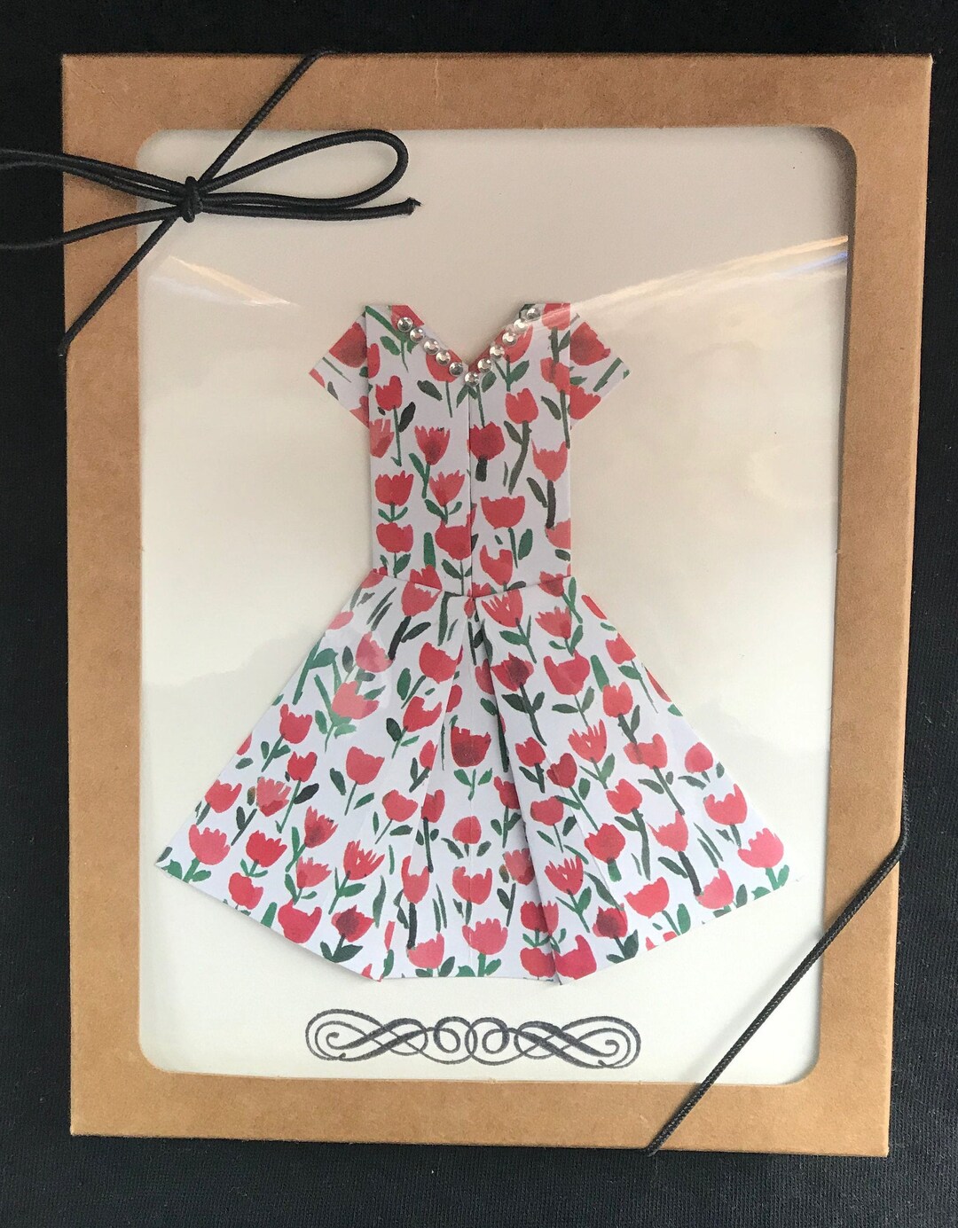 Origami Dress Cards ***BOX OF 5*** - Etsy