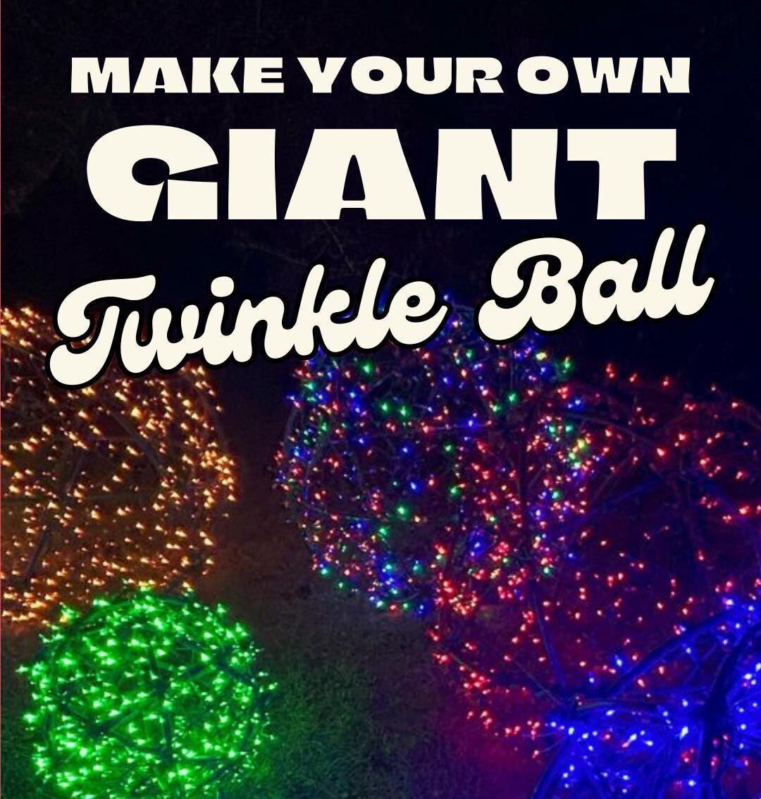 DIY GIANT 3 Foot Twinkle Ball ! Your Christmas Decor Will Sparkle This ...