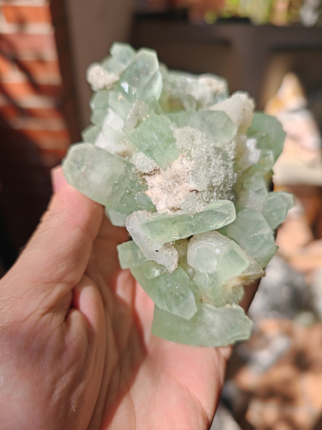Greenish Apophyllite Tips on Matrix - Etsy