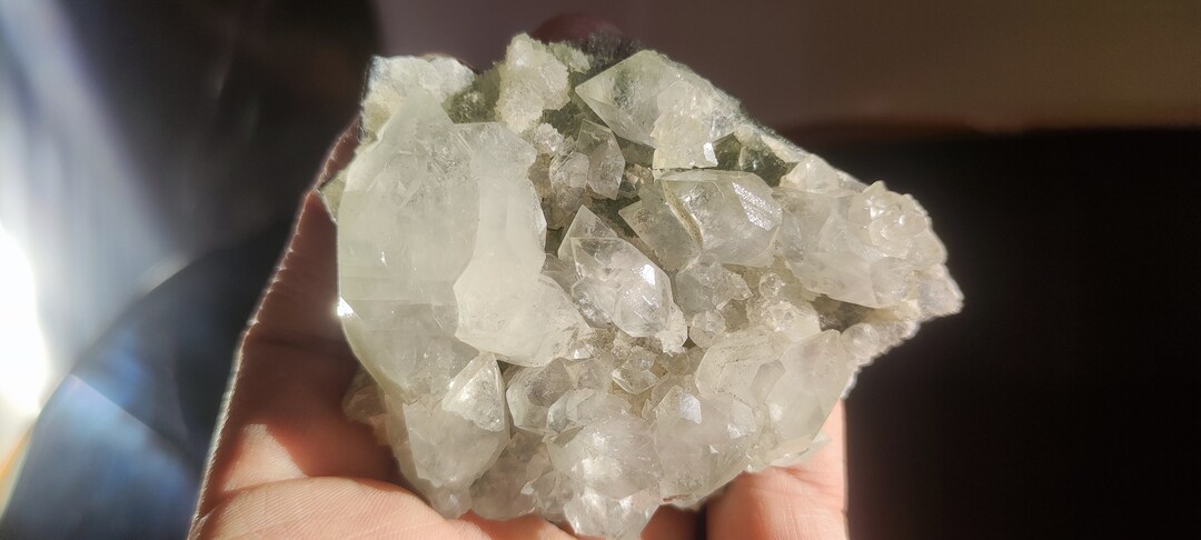 Doubly Terminated Apophyllite Crystals on Chalcedony Matrix - Etsy