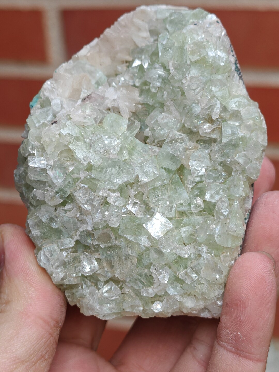 Greenish Apophyllite Points on Matrix - Etsy