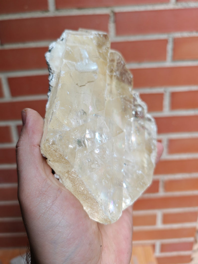Perfect Honey Calcite Crystal on Matrix With Stilbite - Etsy