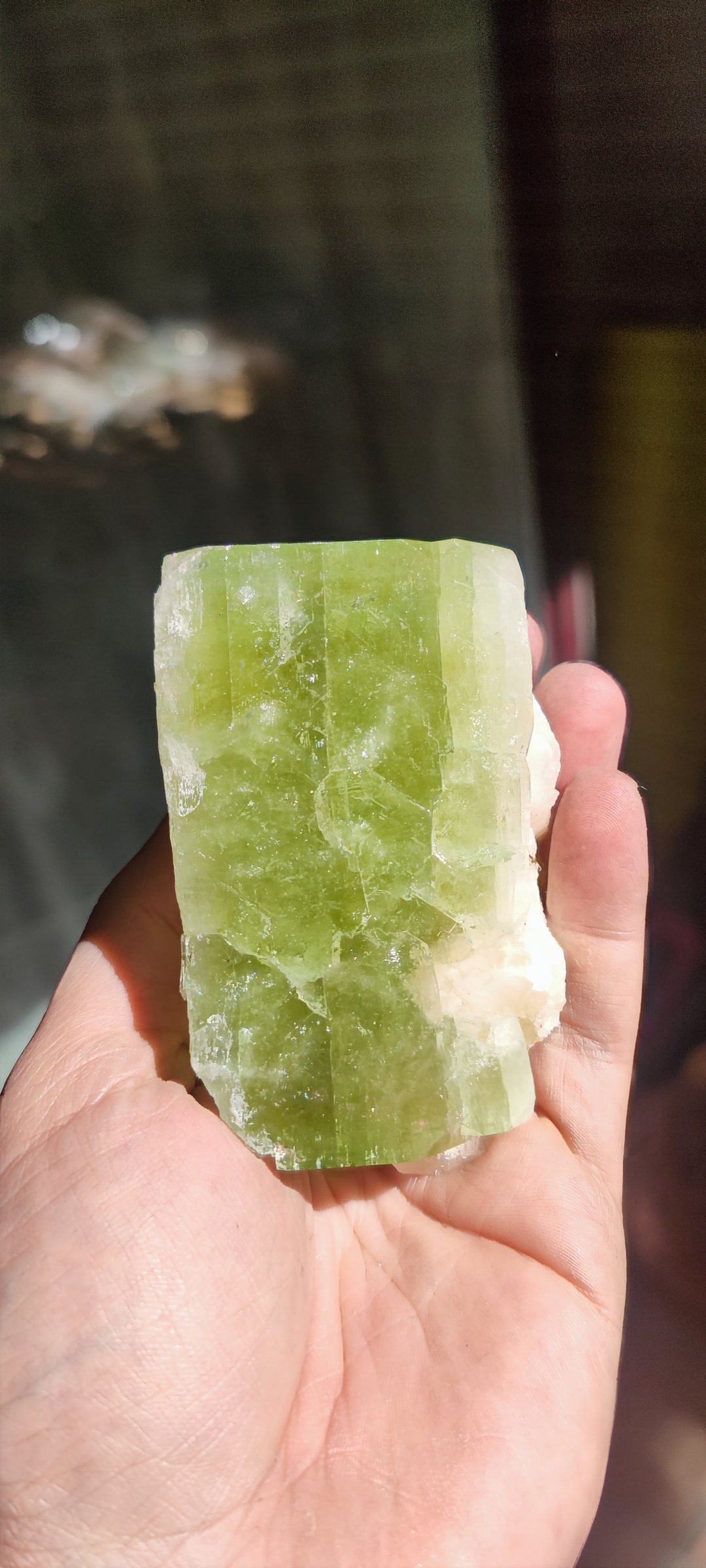 Intense Green Apophyllite Cube - Etsy