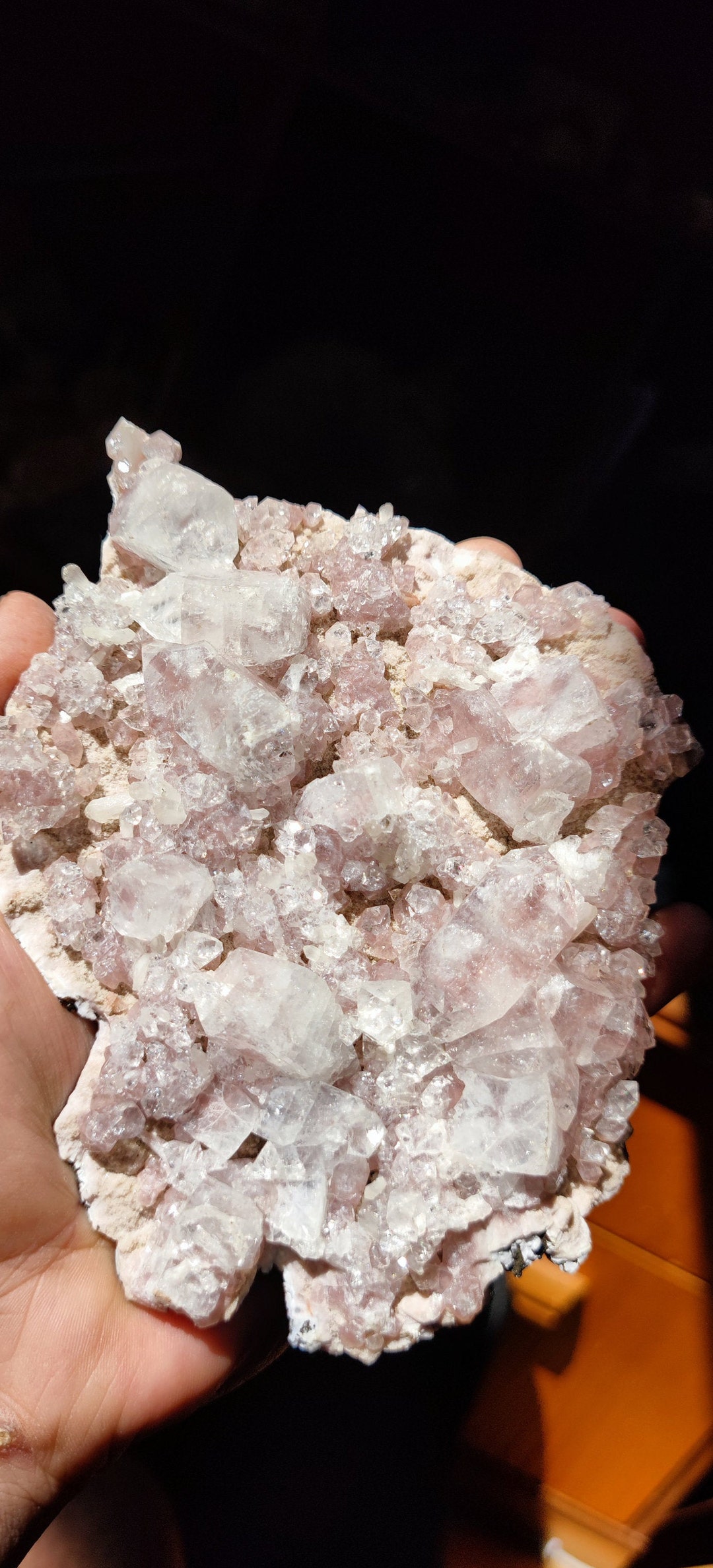 Pink Apophyllite in Matrix - Etsy