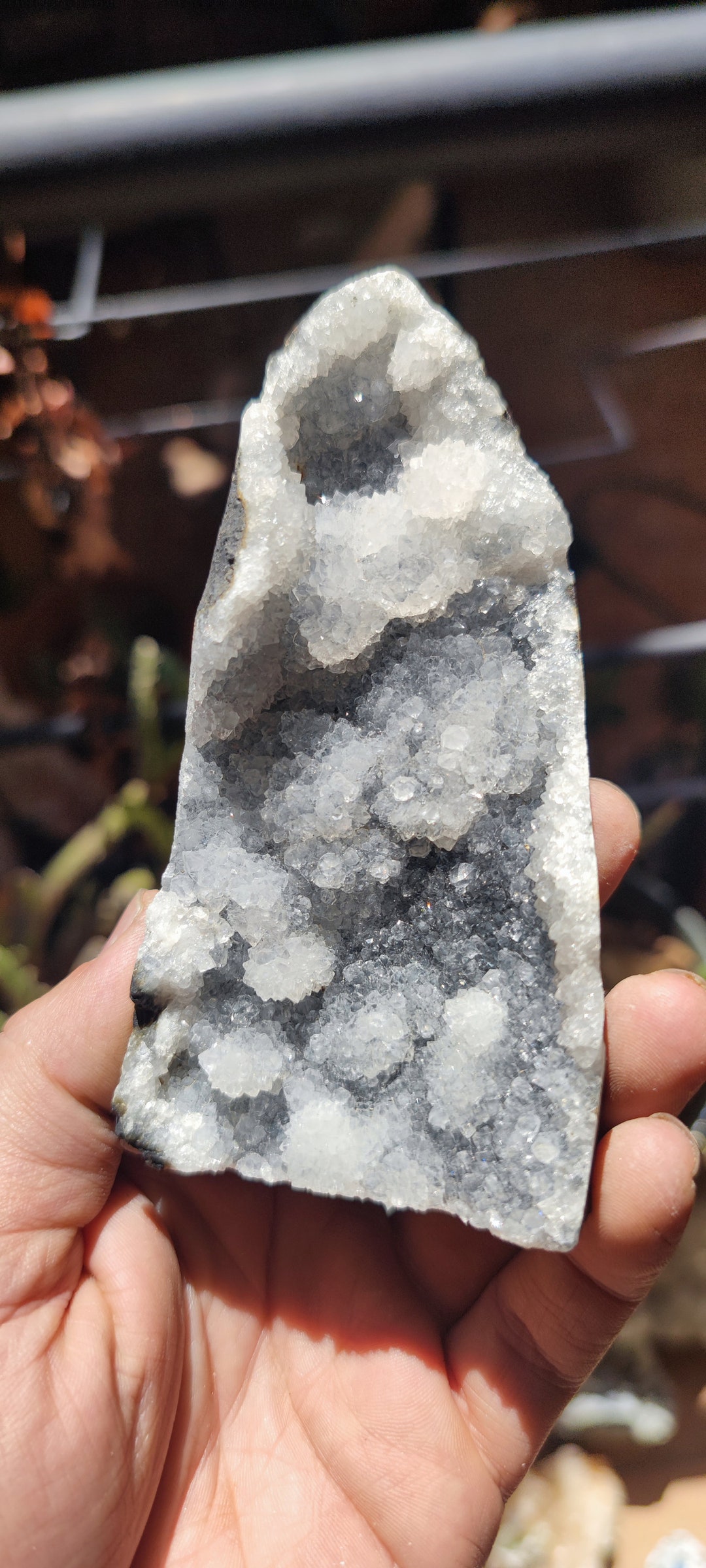 Quartz Geode Sparkling Crystals in Igneous Rock - Etsy