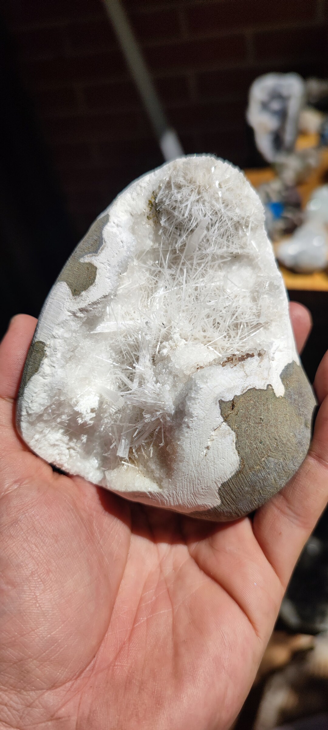 Geode of Fine Scholite and Quartz - Etsy