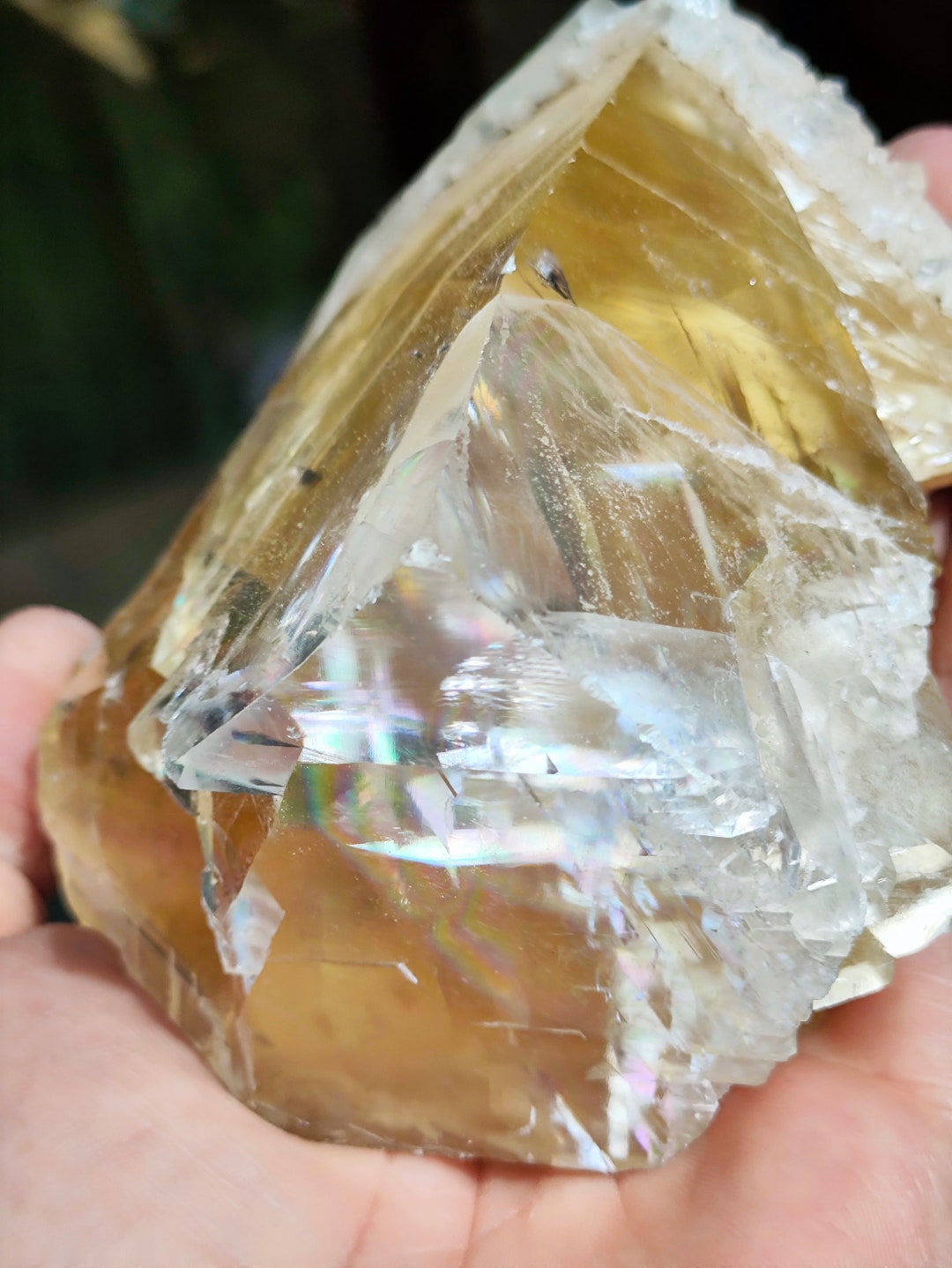 0.9 Kg. Perfect Honey Calcite Crystal on Matrix With Peach Heulandite ...