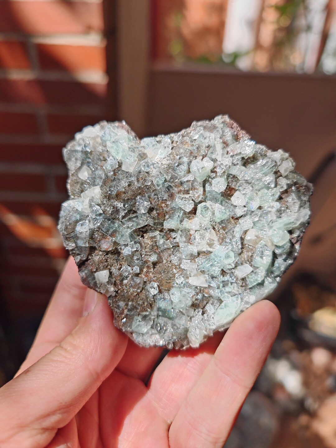 Greenish Apophyllite Points on Matrix - Etsy