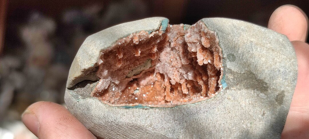 Geode With Heulandite Micro-crystals - Etsy