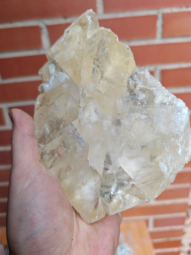 Perfect Honey Calcite Crystal on Matrix With Stilbite - Etsy